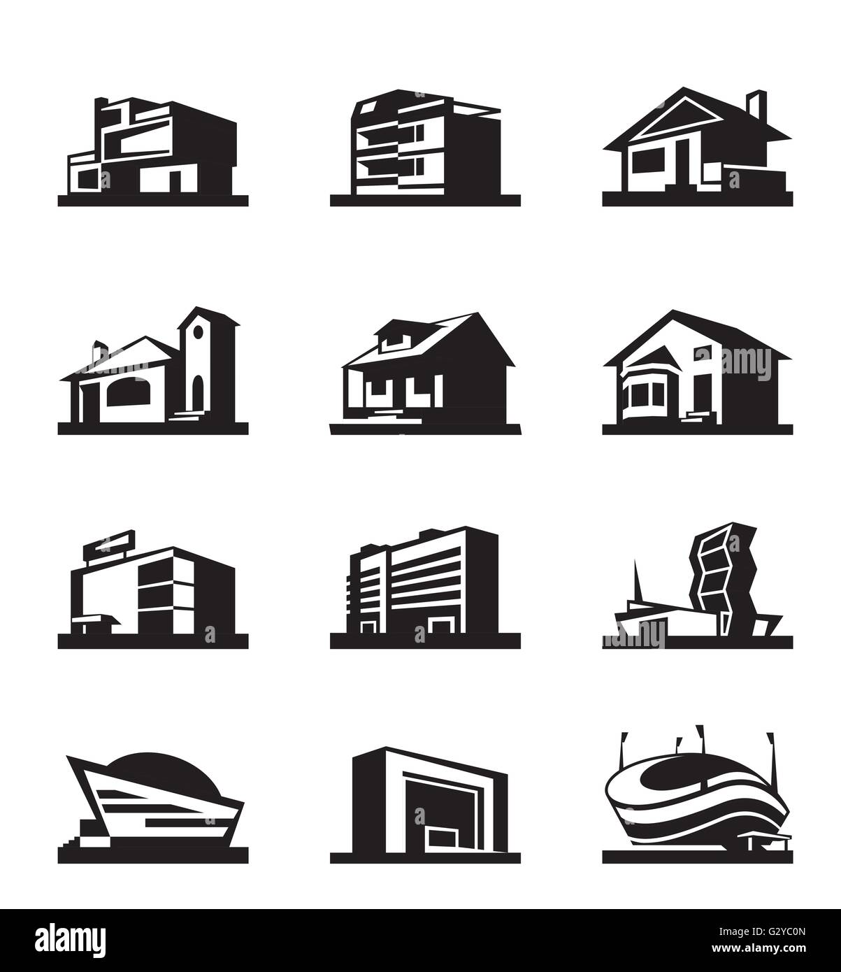 Various types of construction - vector illustration Stock Vector Image ...