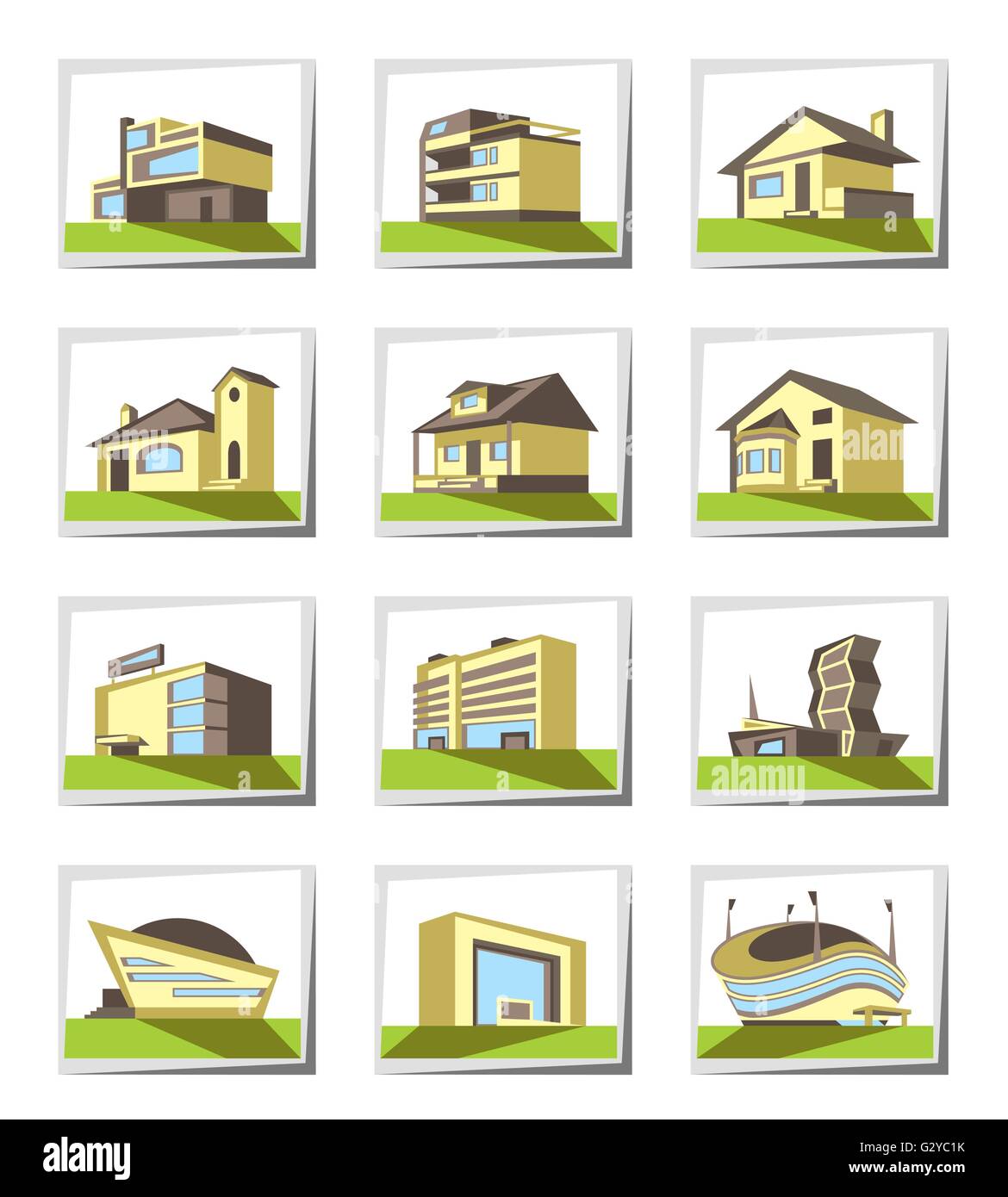 Various types of construction - vector illustration Stock Vector Image ...