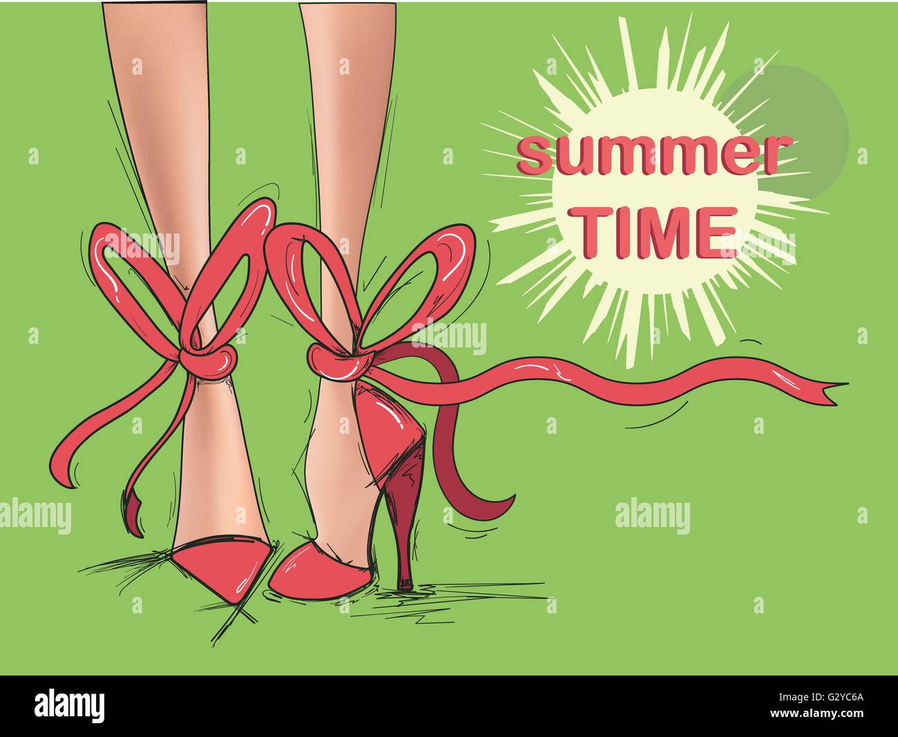 Lady in high heels Stock Vector Images - Alamy