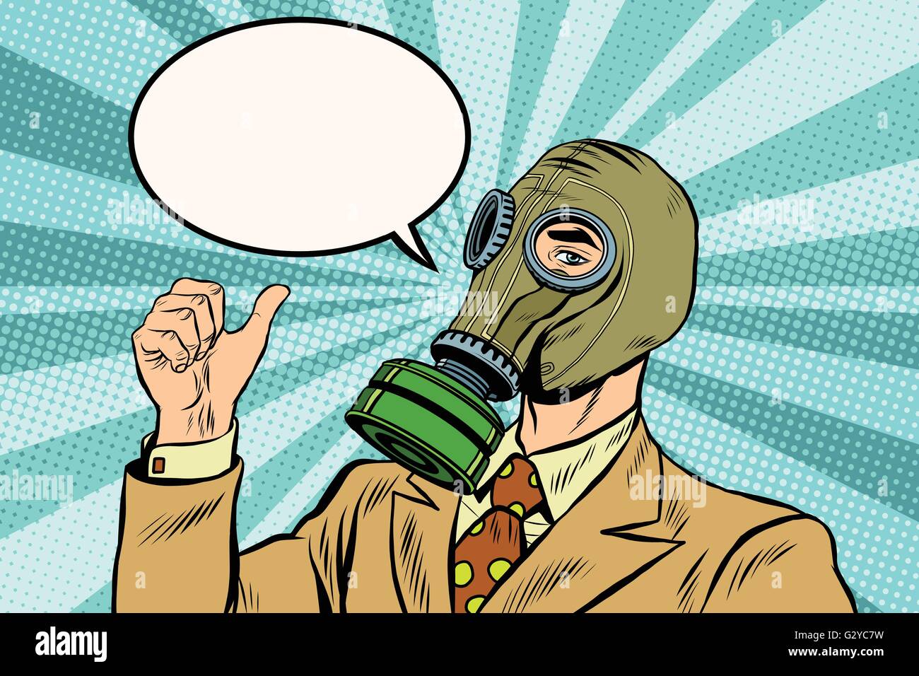 Gas mask man thumb up Stock Vector Image & Art - Alamy