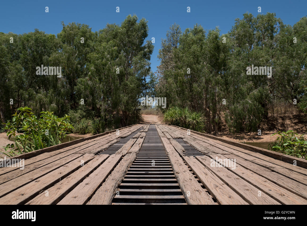 Old damaged bridge in outback Queensland, Australia Stock Photo - Alamy