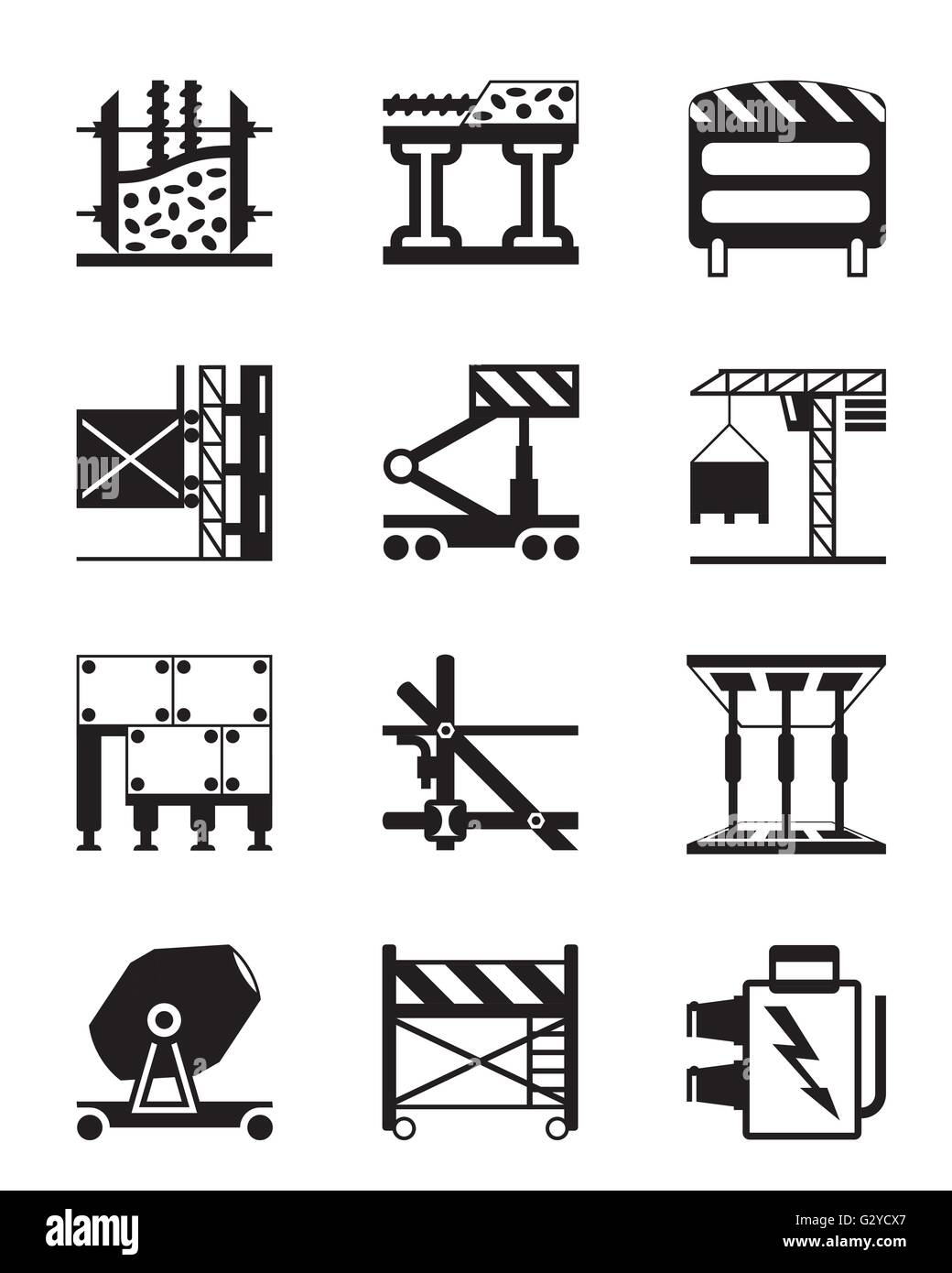 Construction equipment and materials - vector illustration Stock Vector ...