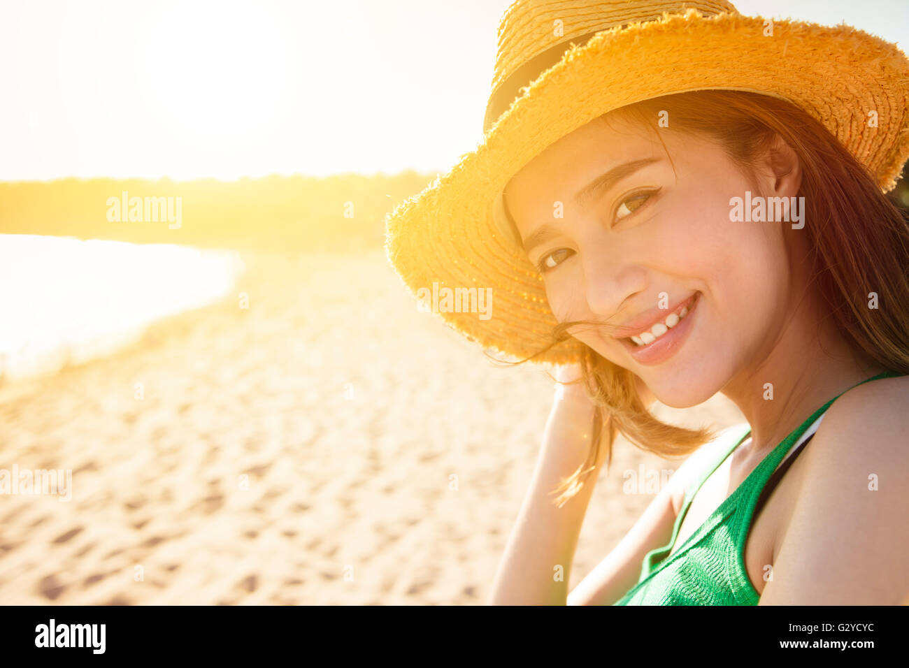 Woman by the beach hi-res stock photography and images - Alamy
