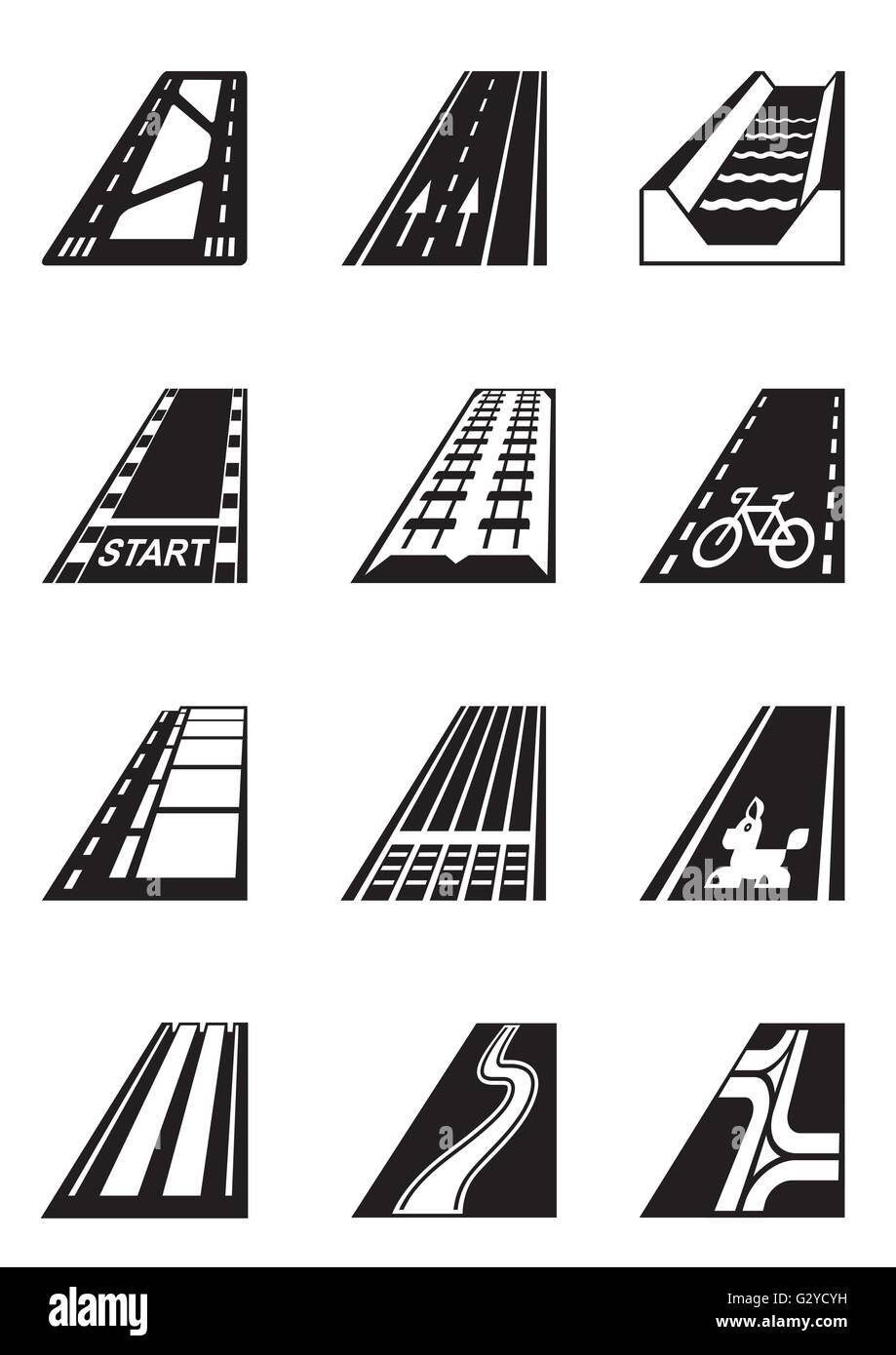 Different types of roads - vector illustration Stock Vector Image & Art ...