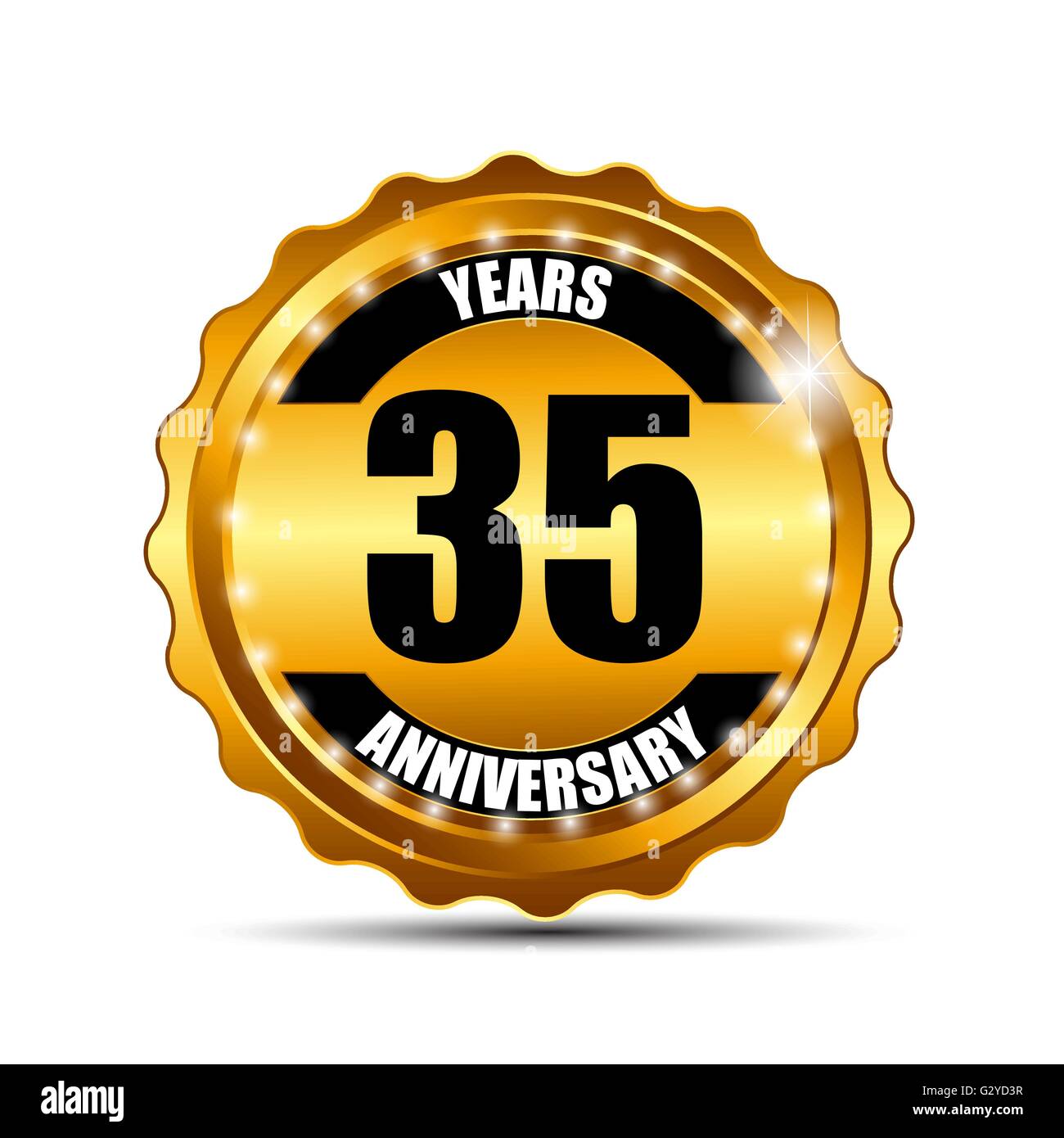 Anniversary Gild Label Sign Template Vector Illustration Stock Vector ... Anniversary Gild Label Sign Template Vector Illustration Stock Vector ...