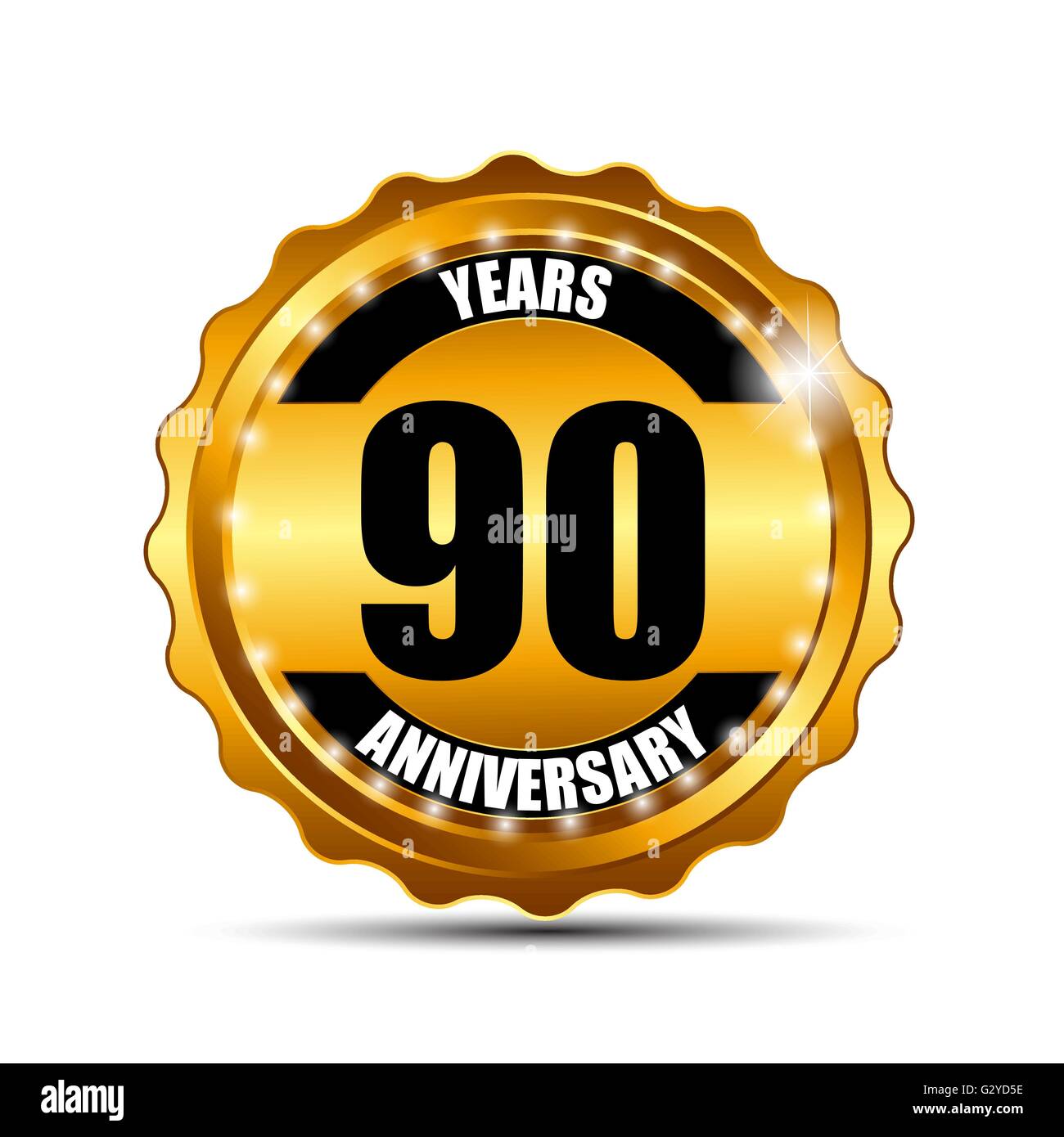 Anniversary Gild Label Sign Template Vector Illustration Stock Vector ... Anniversary Gild Label Sign Template Vector Illustration Stock Vector ...