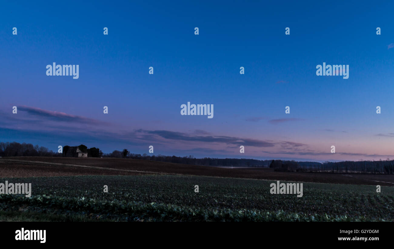 an abandoned and ruined farm in the fields of Italy Stock Photo - Alamy