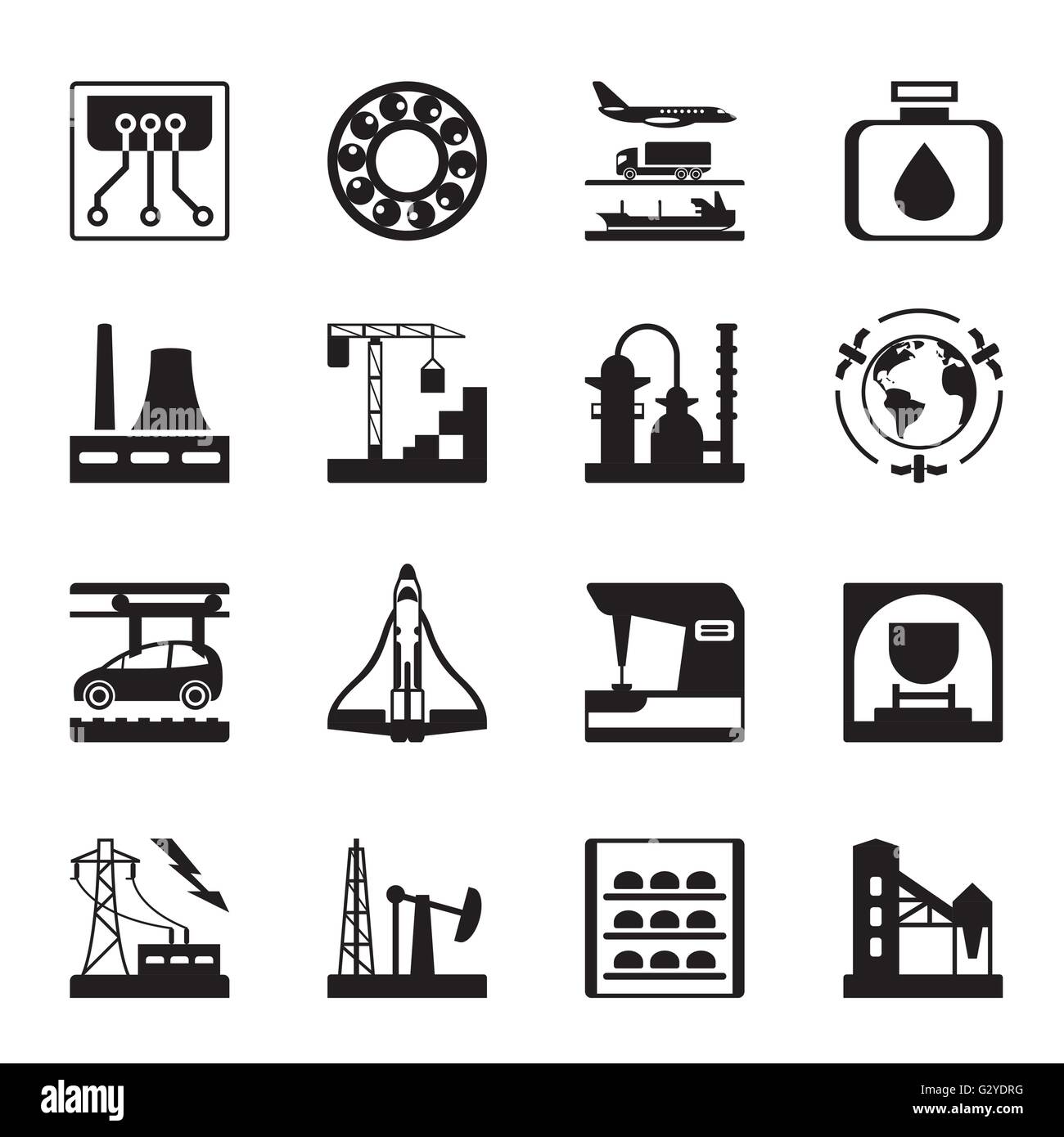 Plants for light and heavy industry - vector illustration Stock Vector ...