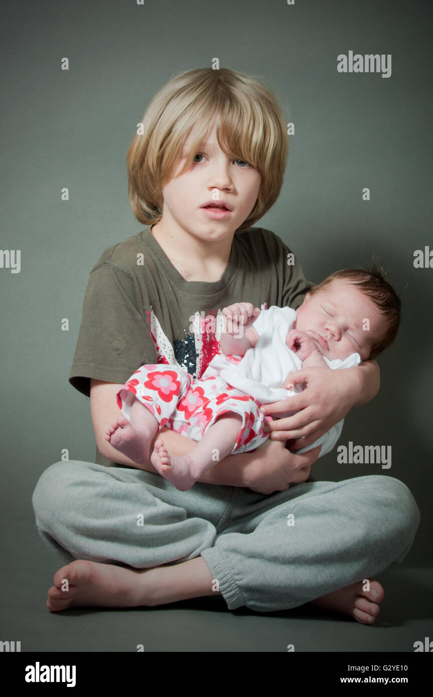 Child and baby Stock Photo - Alamy