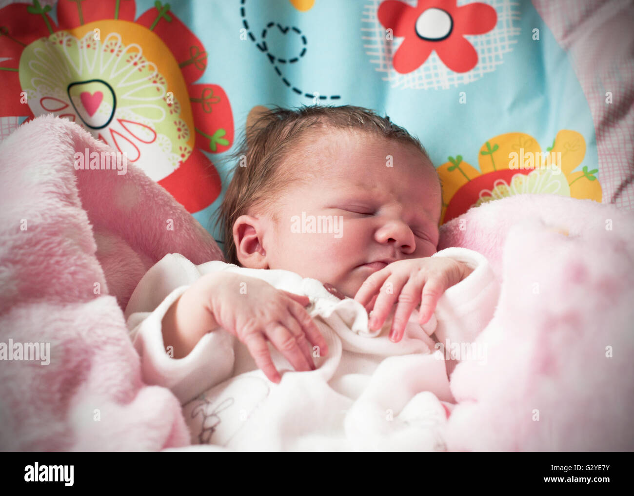 New born baby girl Stock Photo - Alamy