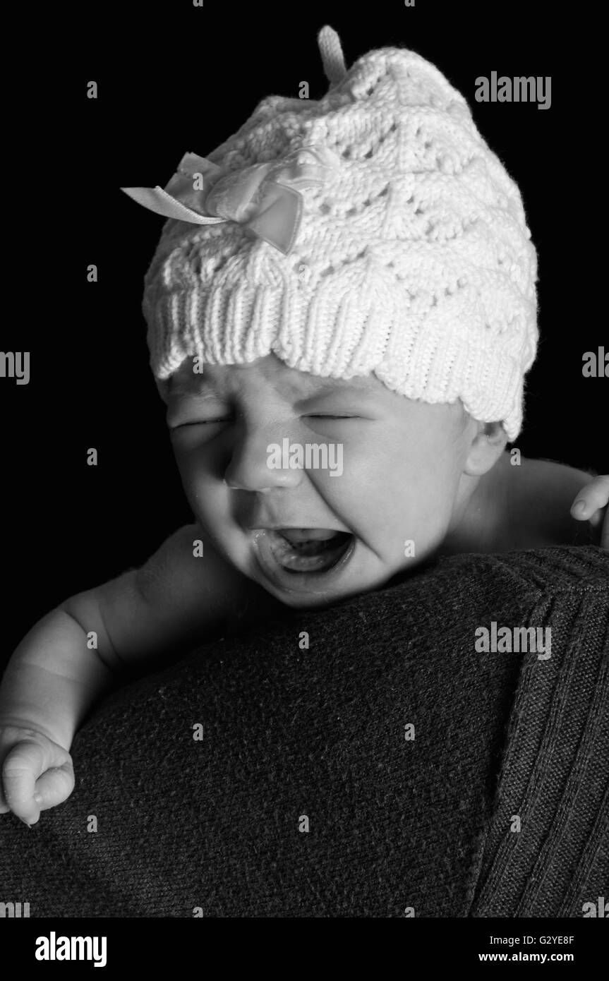 Baby Crying Black and White Stock Photos & Images - Alamy