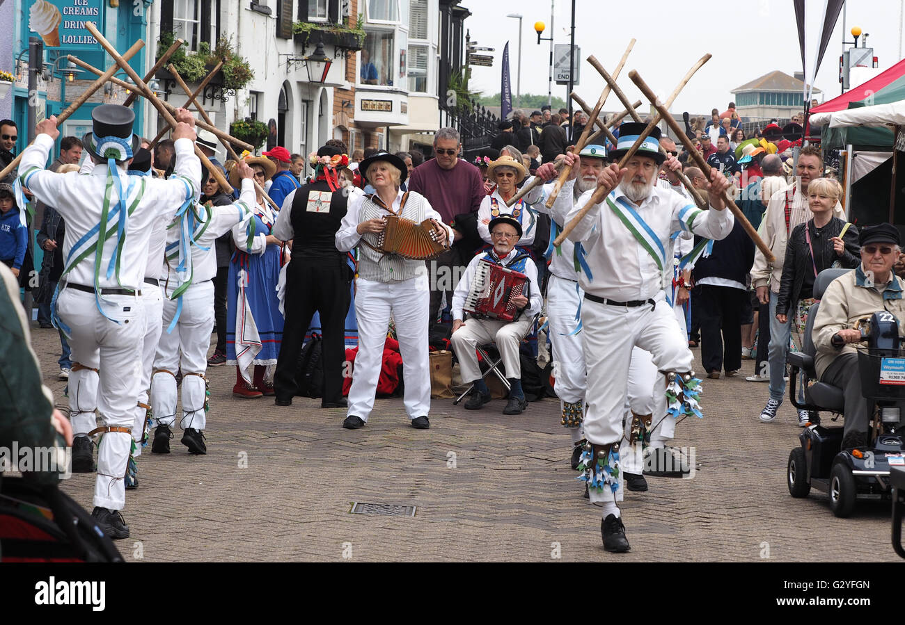 Frome Valley Morris. Wessex Folk Festival, Weymouth, Dorset. June 2016 ...