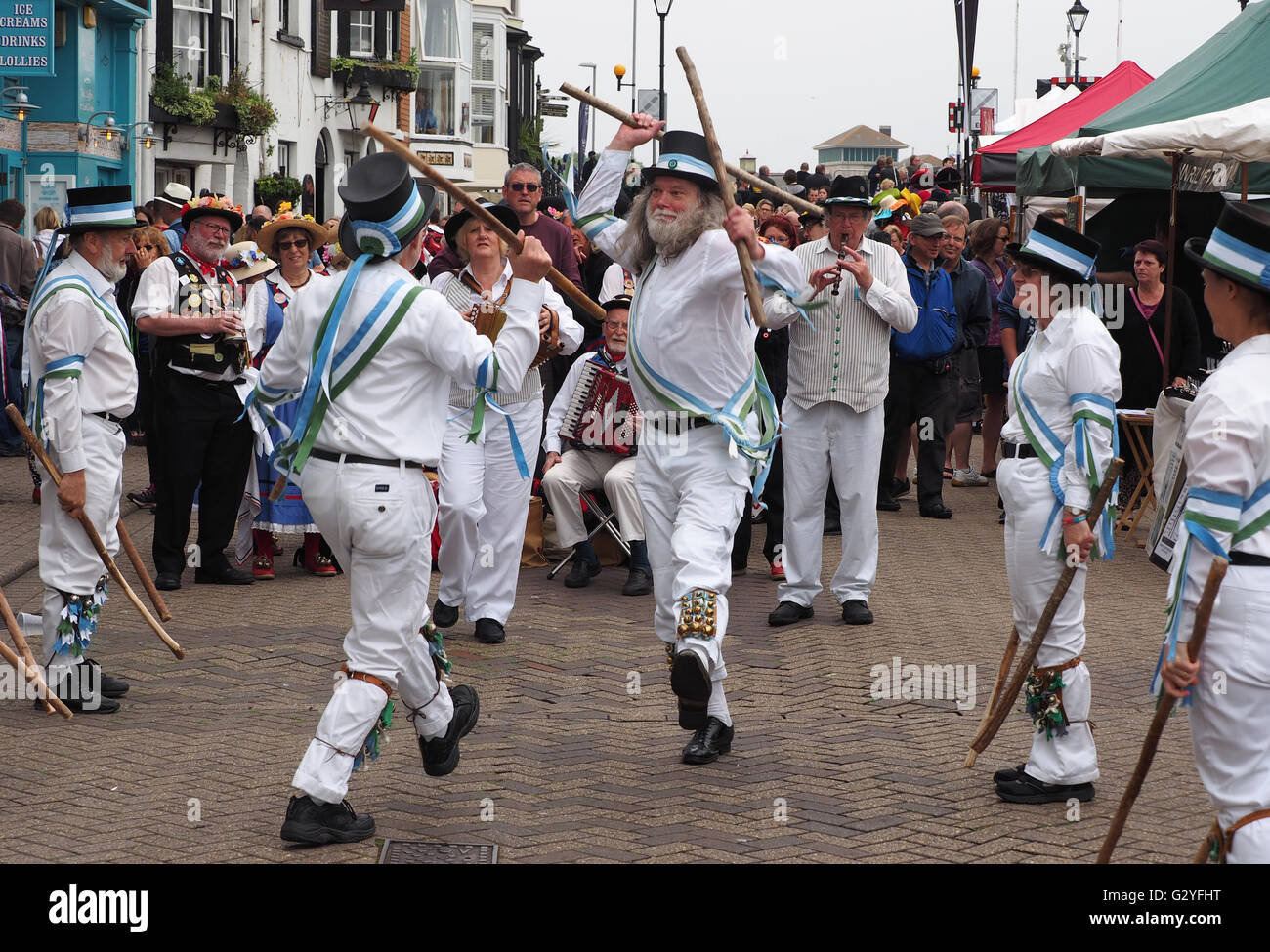Frome Valley Morris. Wessex Folk Festival, Weymouth, Dorset. June 2016 ...