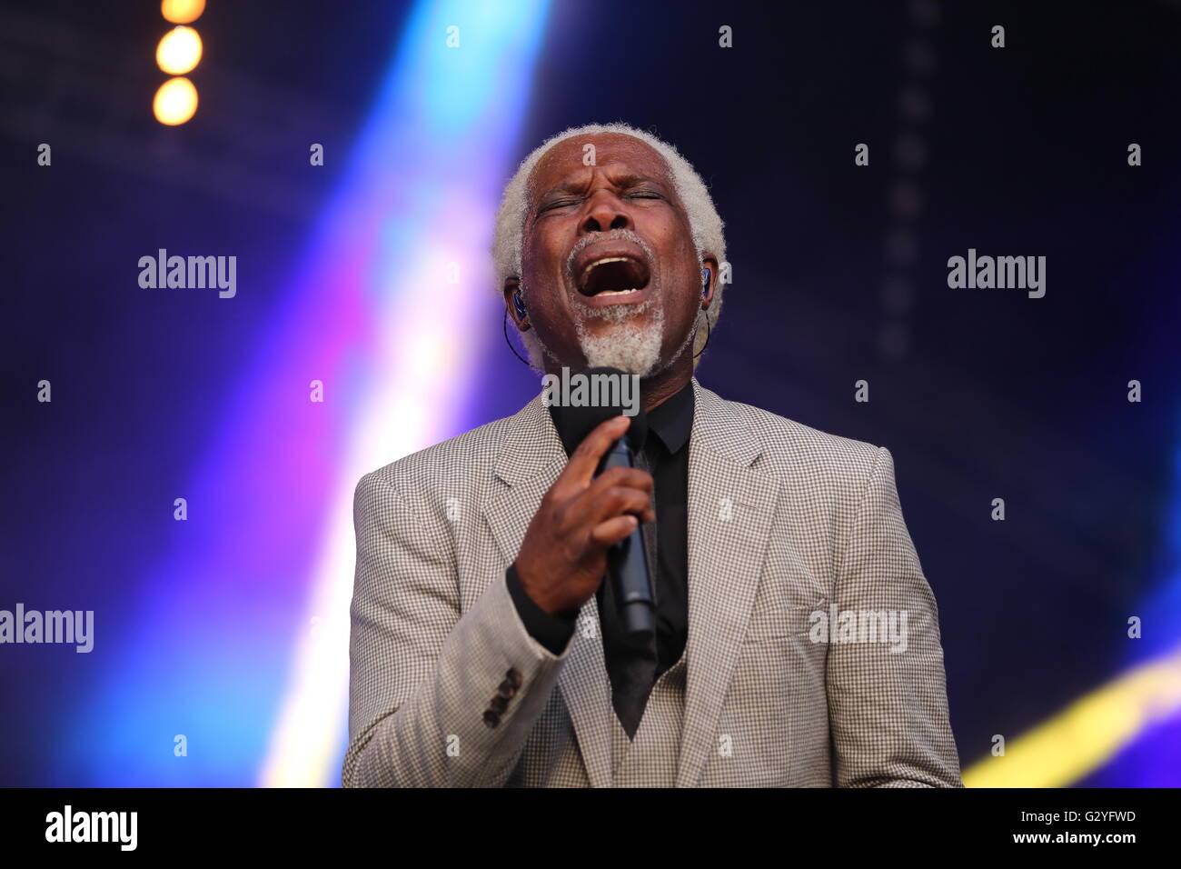 Irlam, Manchester, UK. 4th June, 2016. Billy Ocean performs live at Irlam Live 2016. Credit ...