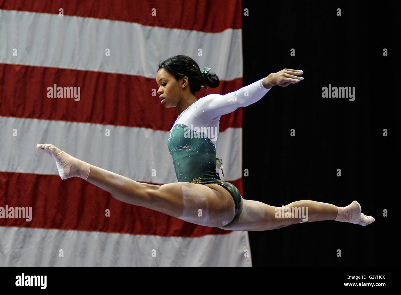 Hartford, Connecticut, USA. 4th June, 2016. Olympic champion GABRIELLE ...