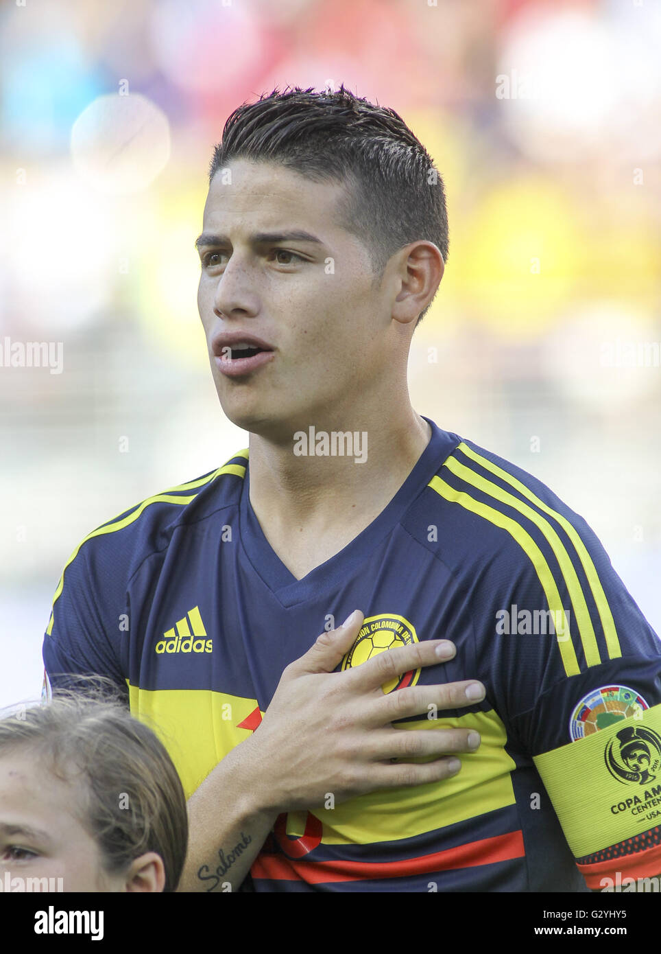 Los Angeles, California, USA. 3rd June, 2016. Colombia midfielder James ...