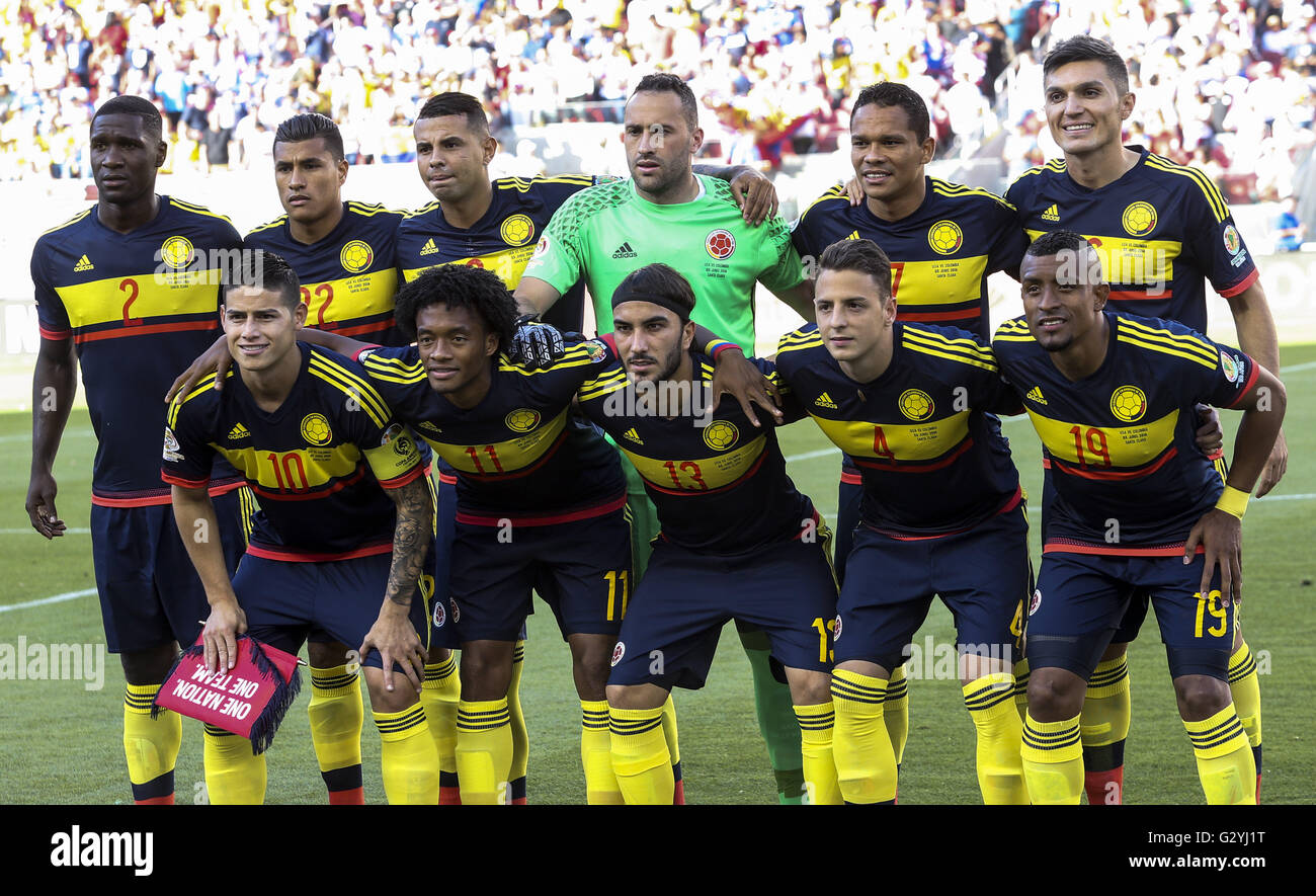 June 3, 2016 - Los Angeles, California, U.S - The team of Colombia in ...