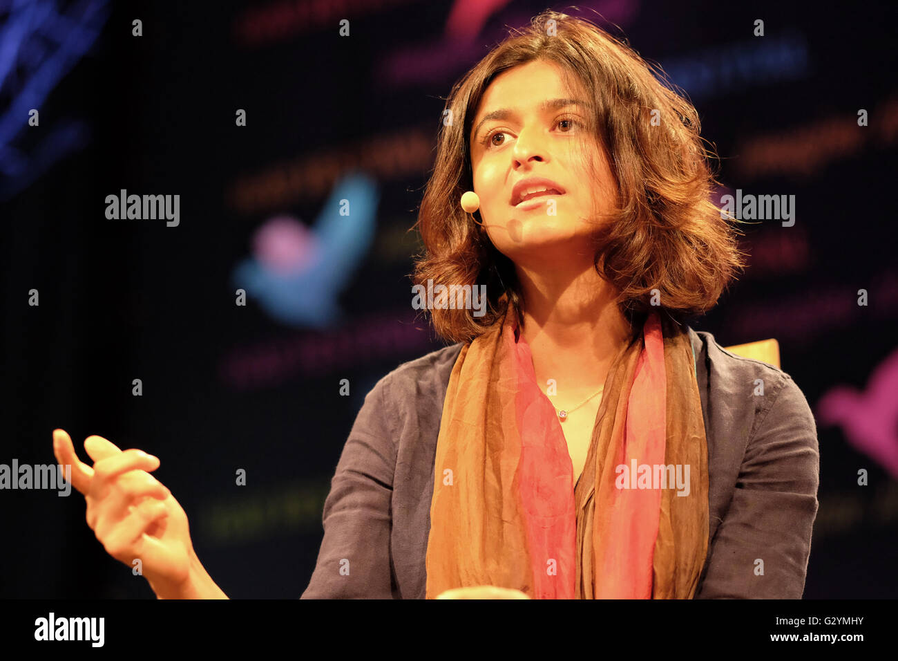 Hay Festival, Wales, UK - June 2016 - Munira Mirza until recently the ...