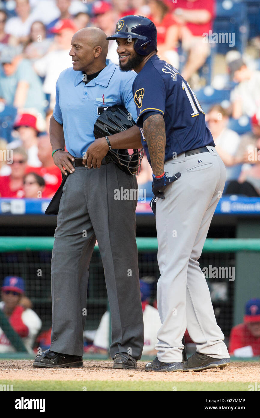 Philadelphia, Pennsylvania, USA. 4th June, 2016. Milwaukee Brewers ...