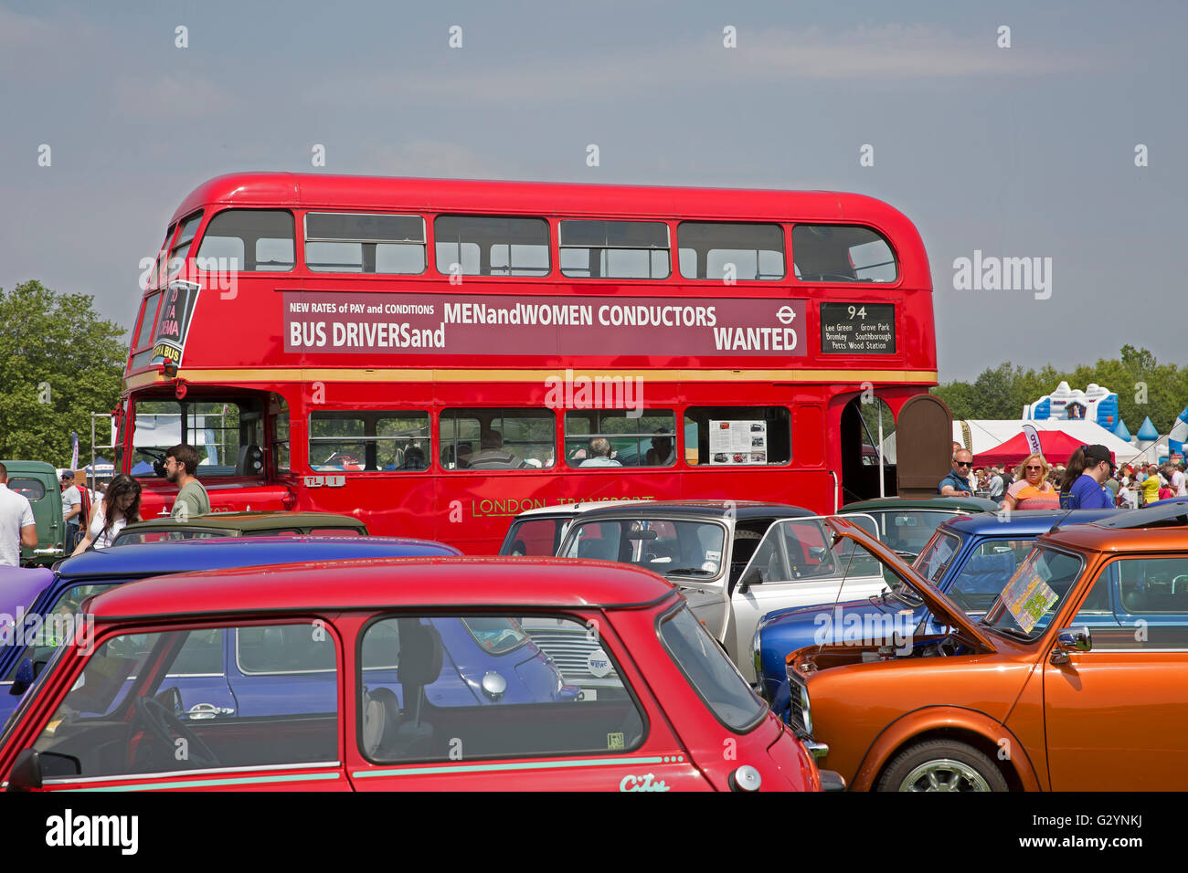 AEC Regent 111 1950 RED BUS at the Classic Car show in Norman Park ...