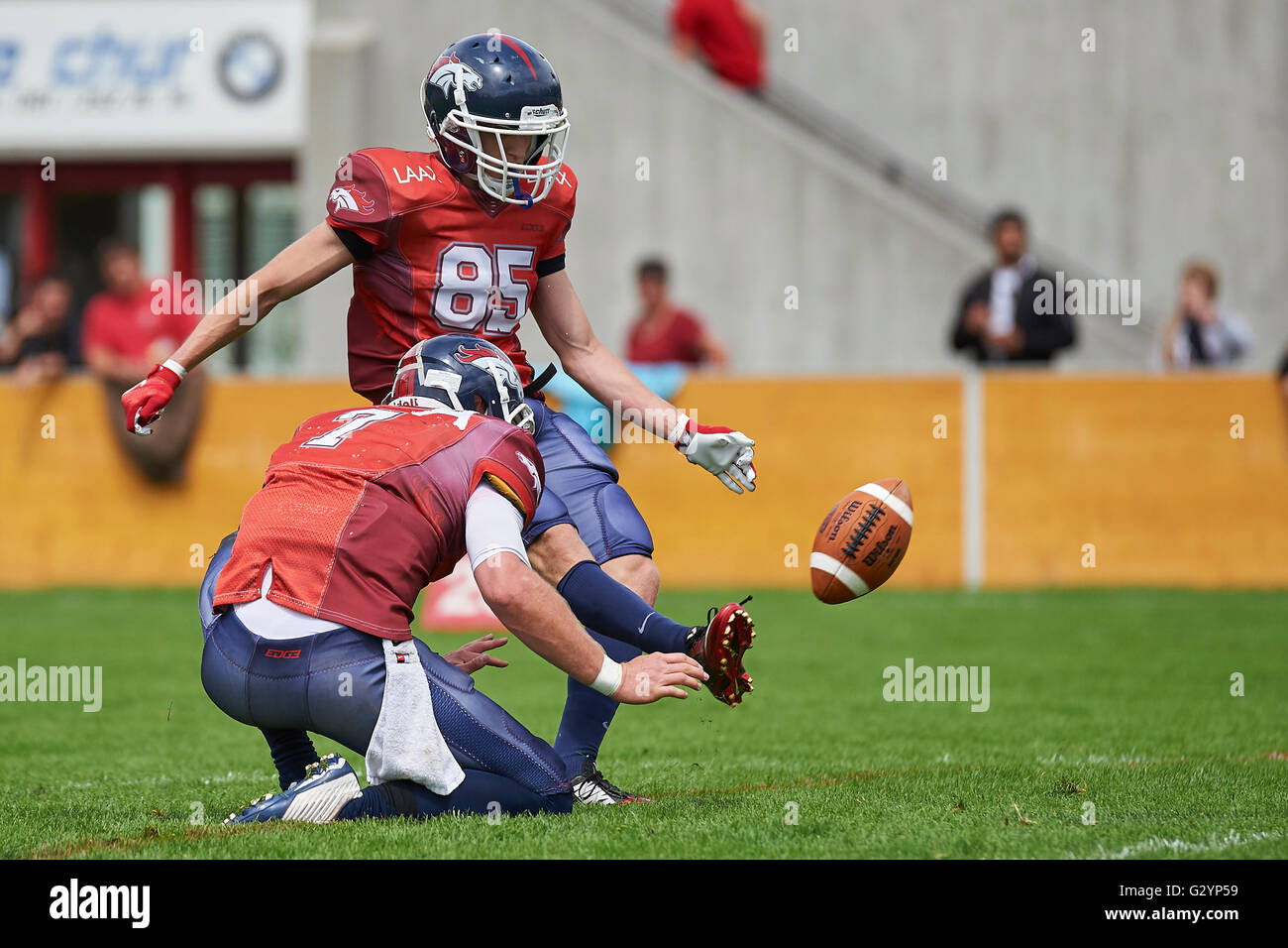 Chur, Switzerland. 5th June, 2016. Maximilian Fehr with a kick during ...