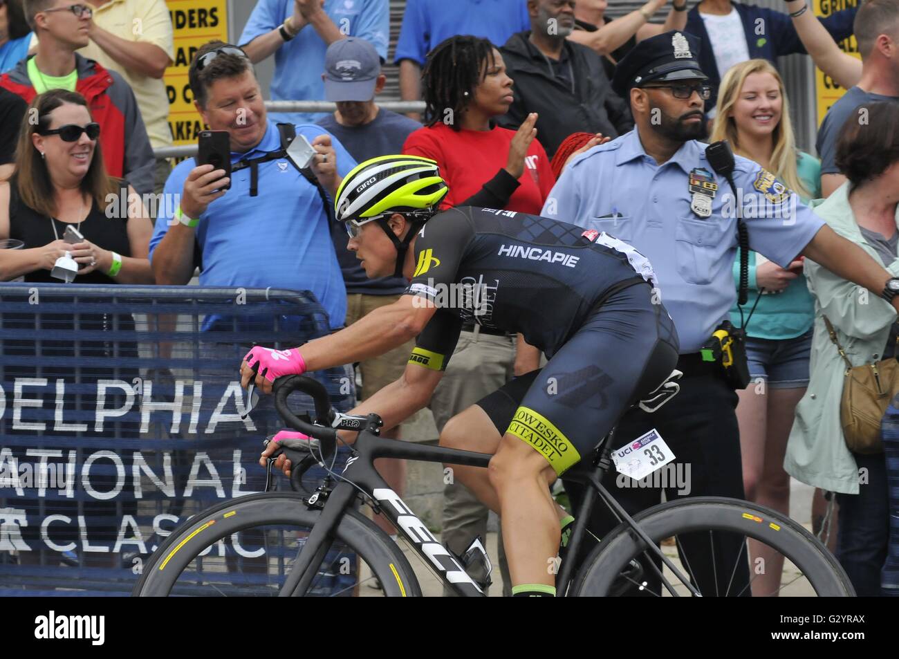 Philadelphia, Pennsylvania, USA. 5th June, 2016. Pro-cyclist ROBIN ...