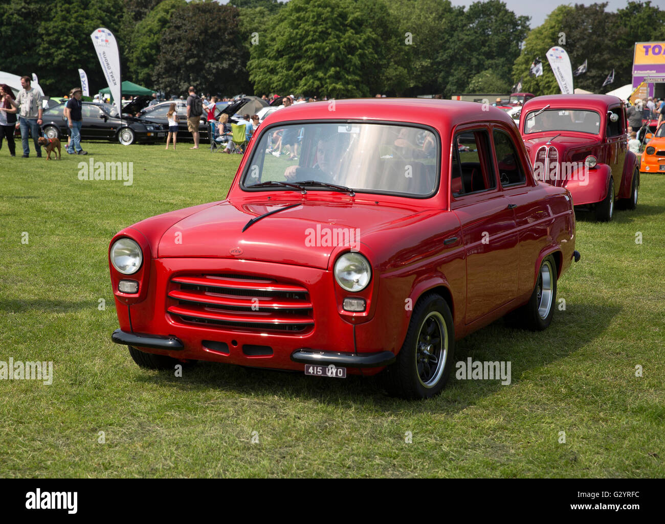 Red Ford on display at the Classic Car show 2016 in Norman Park Bromley ...