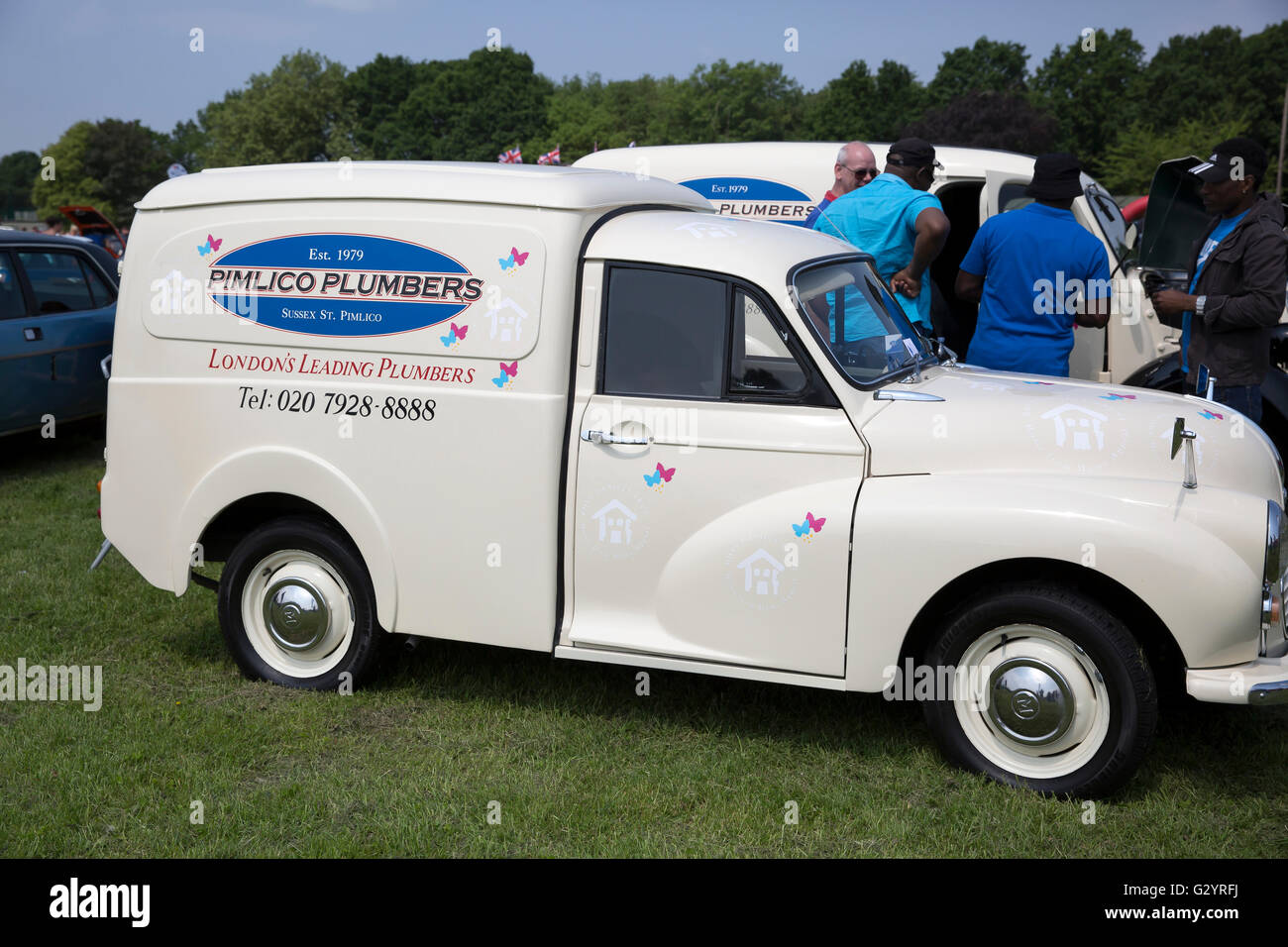 Pimlico Plumbers van on display at the Classic Car show 2016 in Norman ...