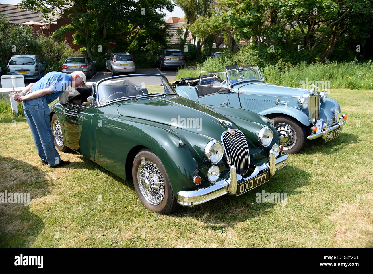 Jaguar XK 150. The Hardy Country Classic Car Tour Stock Photo - Alamy