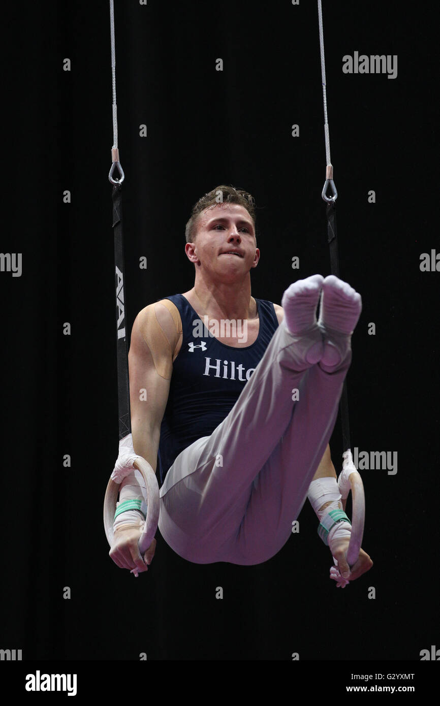 Hartford, Connecticut, USA. 05th June, 2016. Gymnast Eddie Penev (Team ...