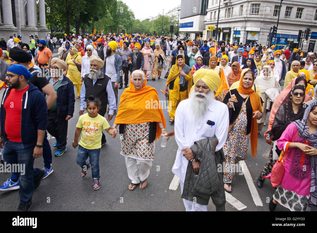 London,England,UK : 5th June 2016 : Thousands from the Sikhs community ...