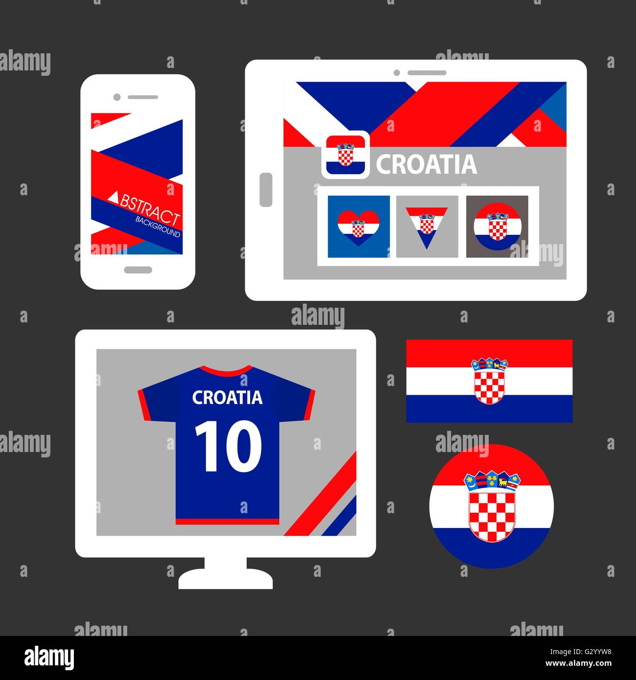 Jersey croatia Stock Vector Images - Alamy