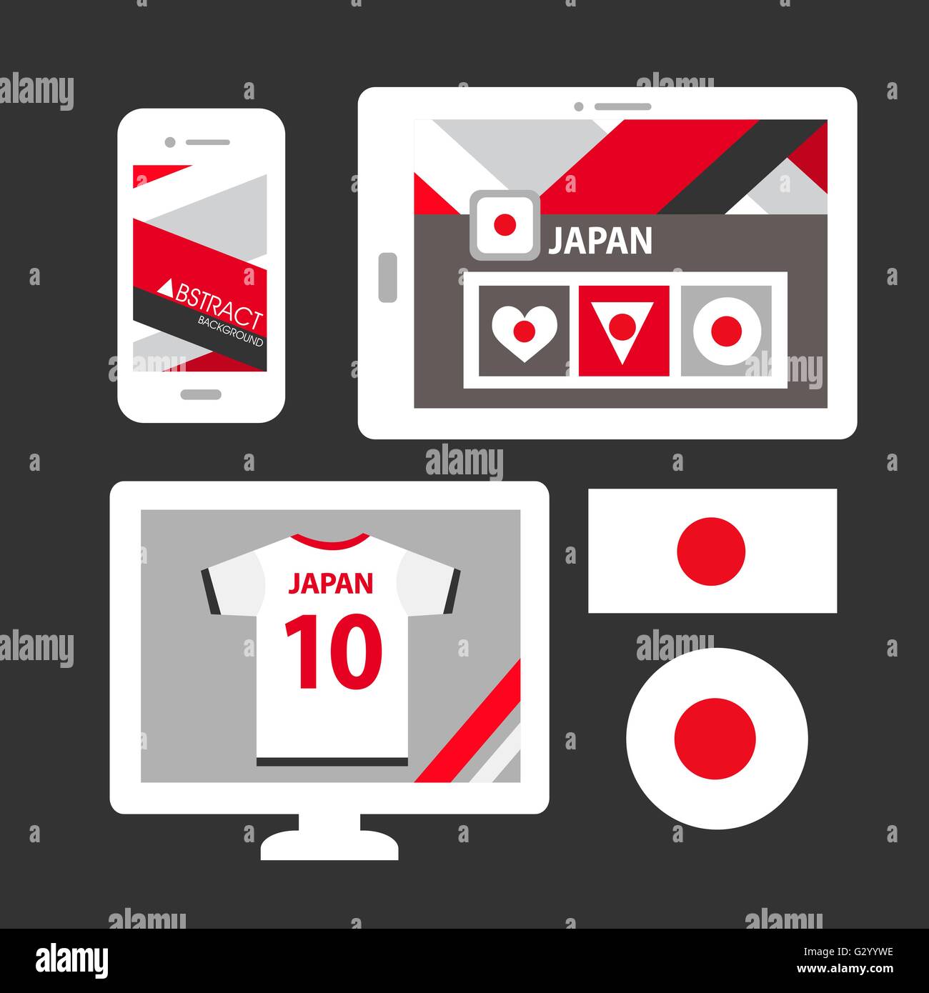 Japanese football team Stock Vector Images - Alamy