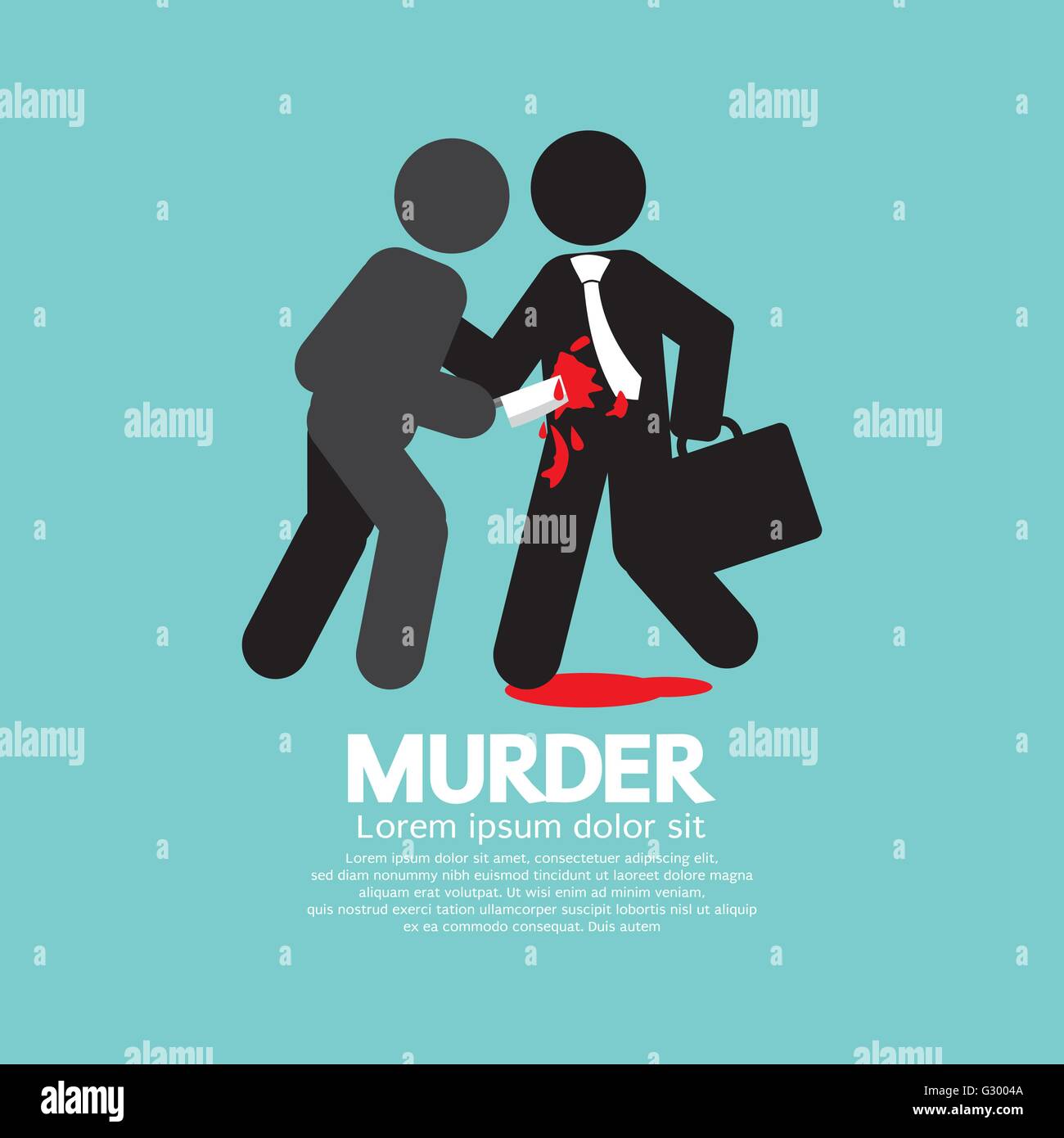 Businessman Being Stabbed With A Knife Vector Illustration Stock Vector ...