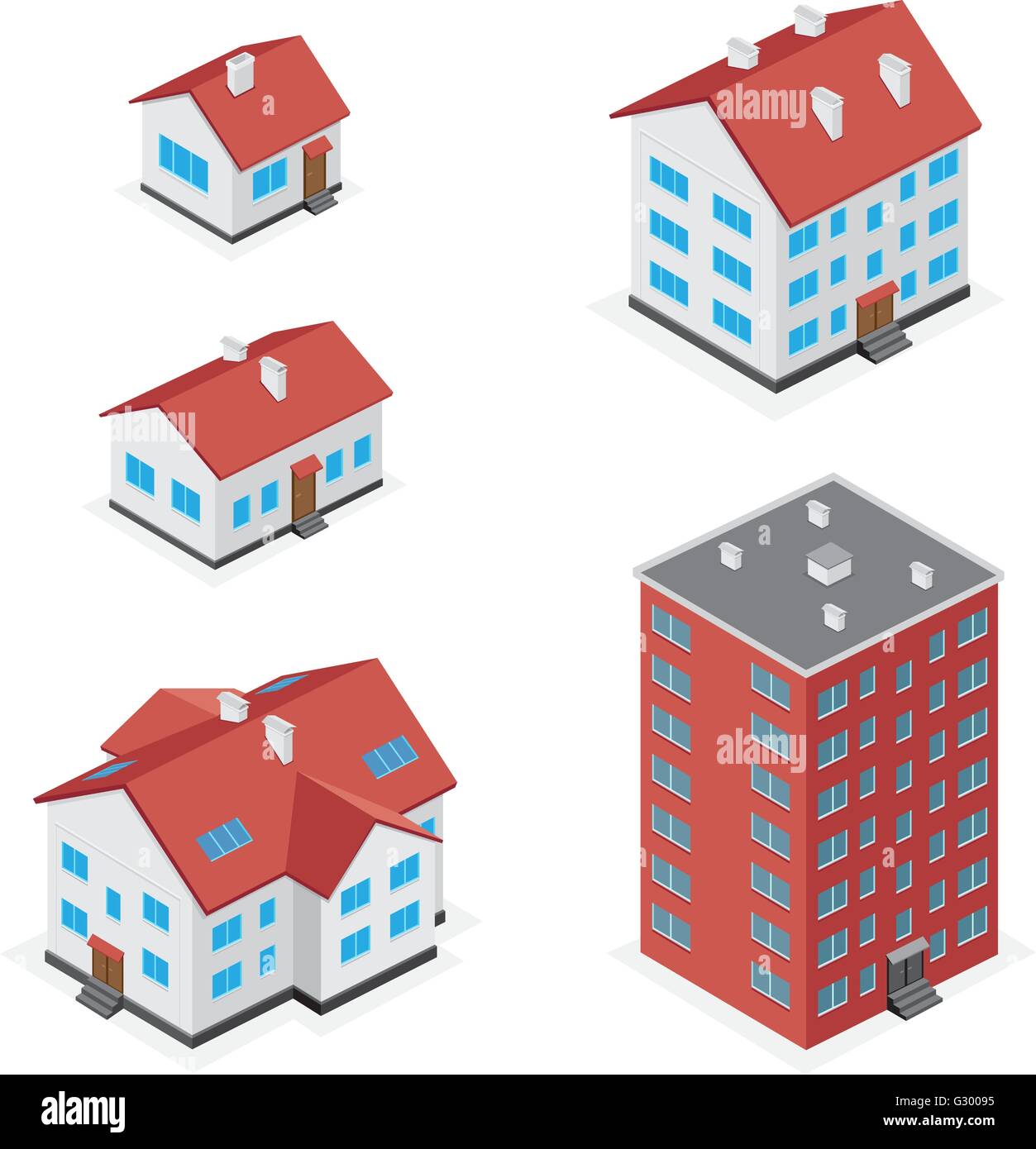 house icon set Stock Vector Image & Art - Alamy