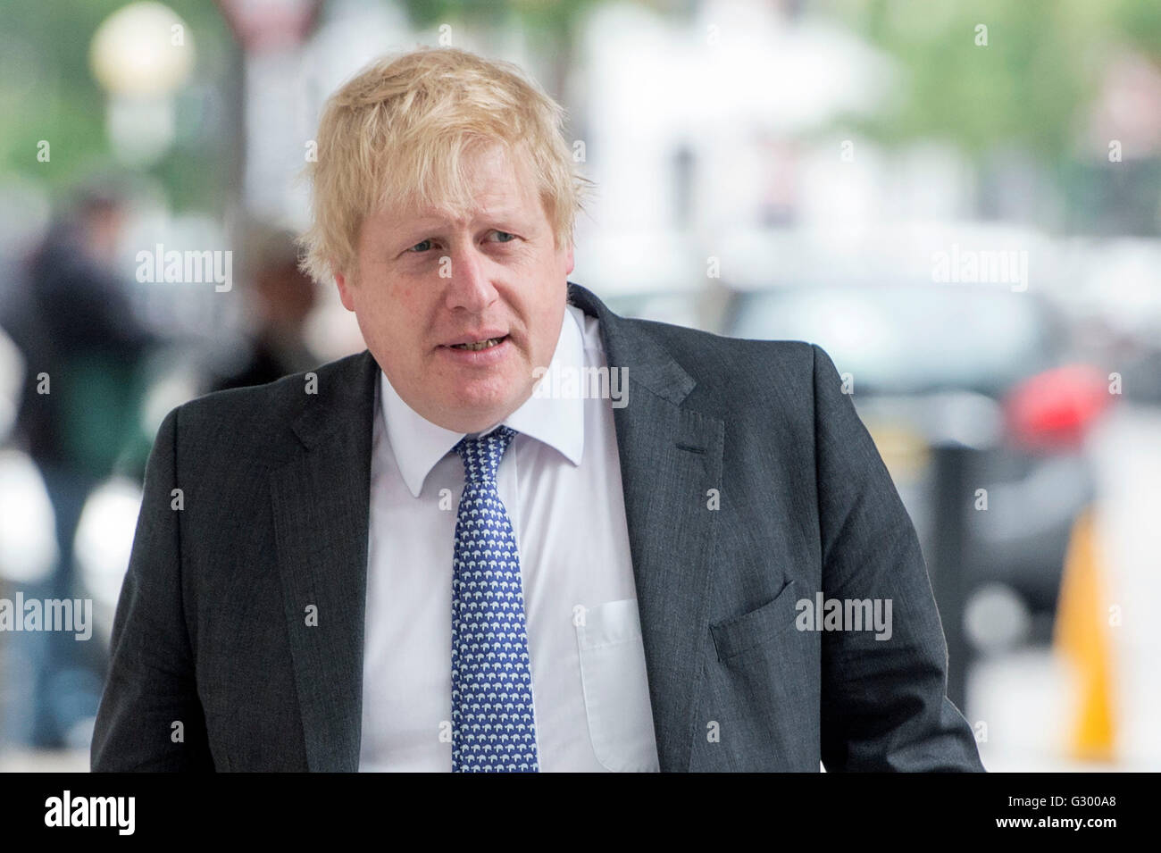 Boris Johnson arrives at BBC Broadcasting House in central London to ...