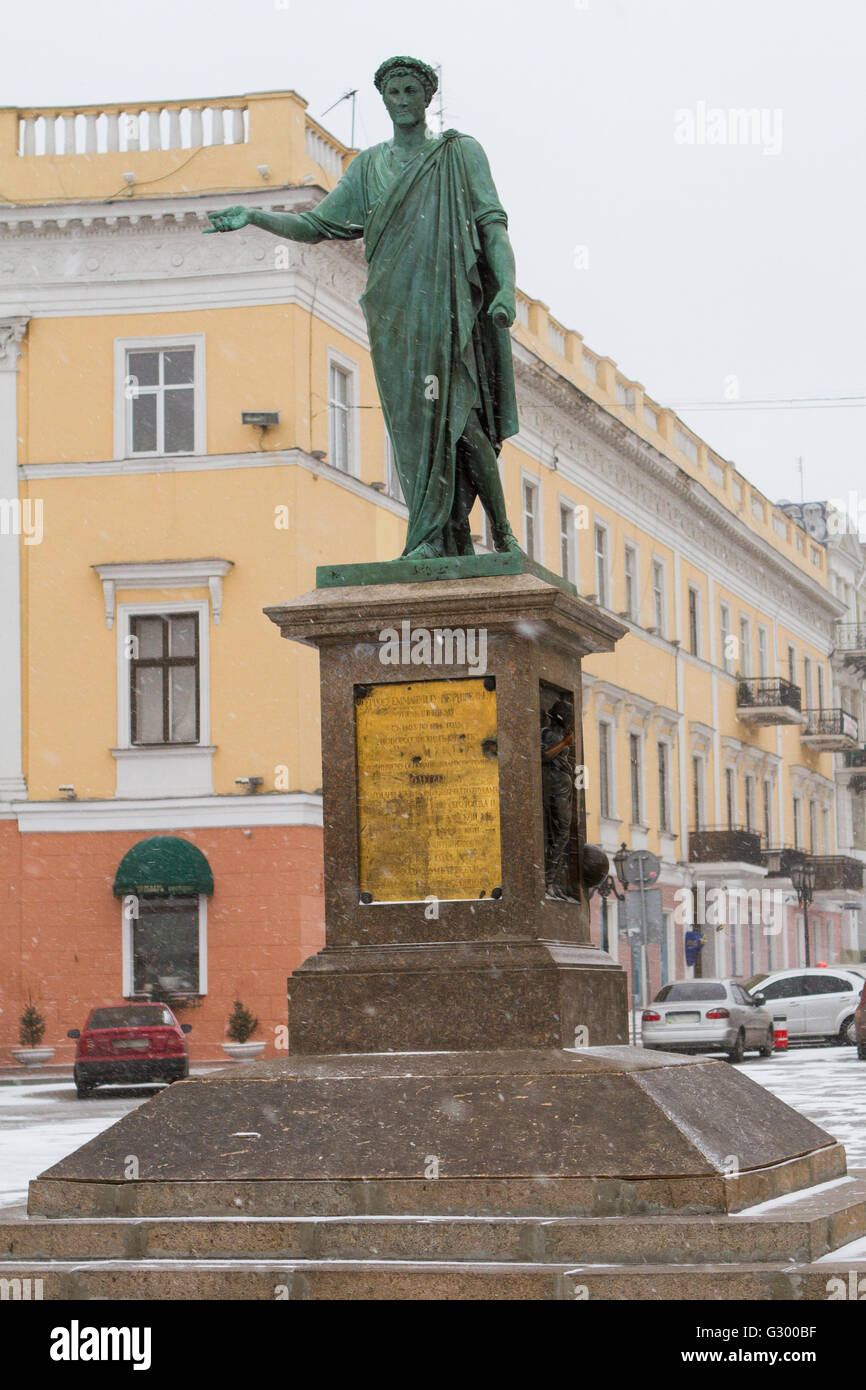 Monument of Duke de Richelieu in Odessa, Ukraine. travel series: Duk de ...