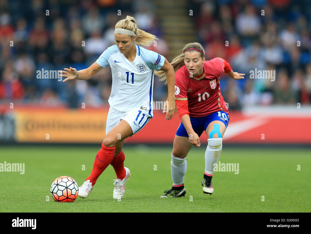 England's Rachel Daley (left) during the 2017 UEFA Women's European ...