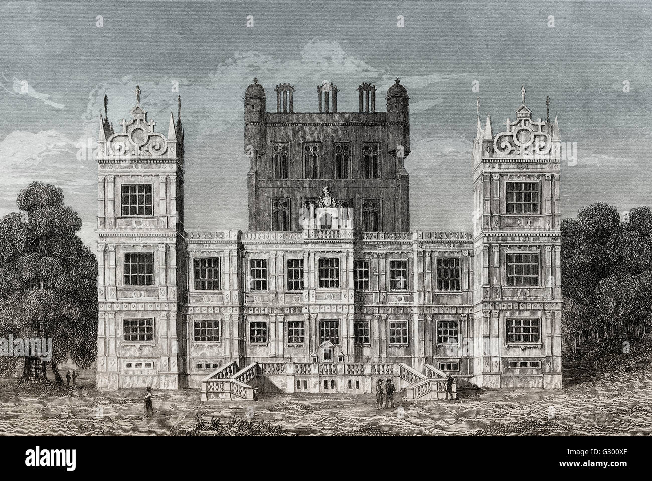 Wollaton Hall, Wollaton Park, Nottingham, England, 18th century Stock ...