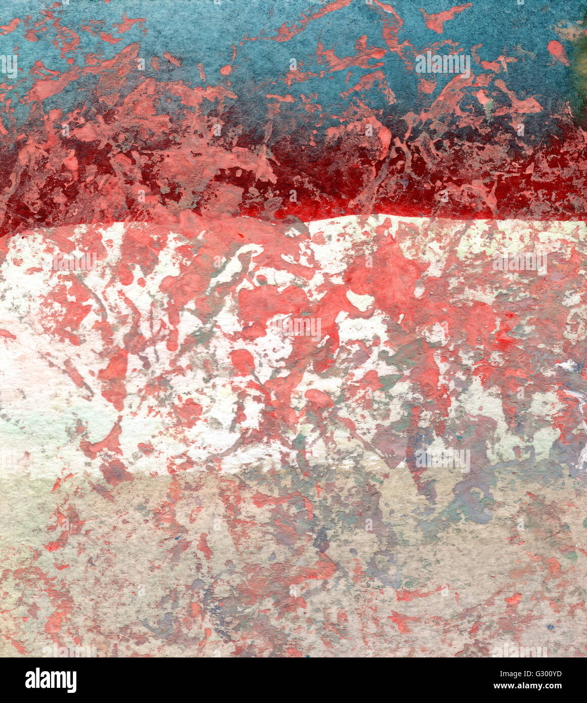 Paint layer on paper. Fragment of painting Stock Photo - Alamy