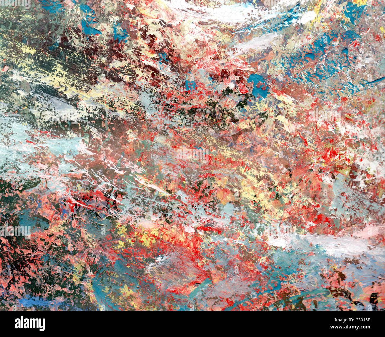 Paint layer on paper. Fragment of painting Stock Photo - Alamy