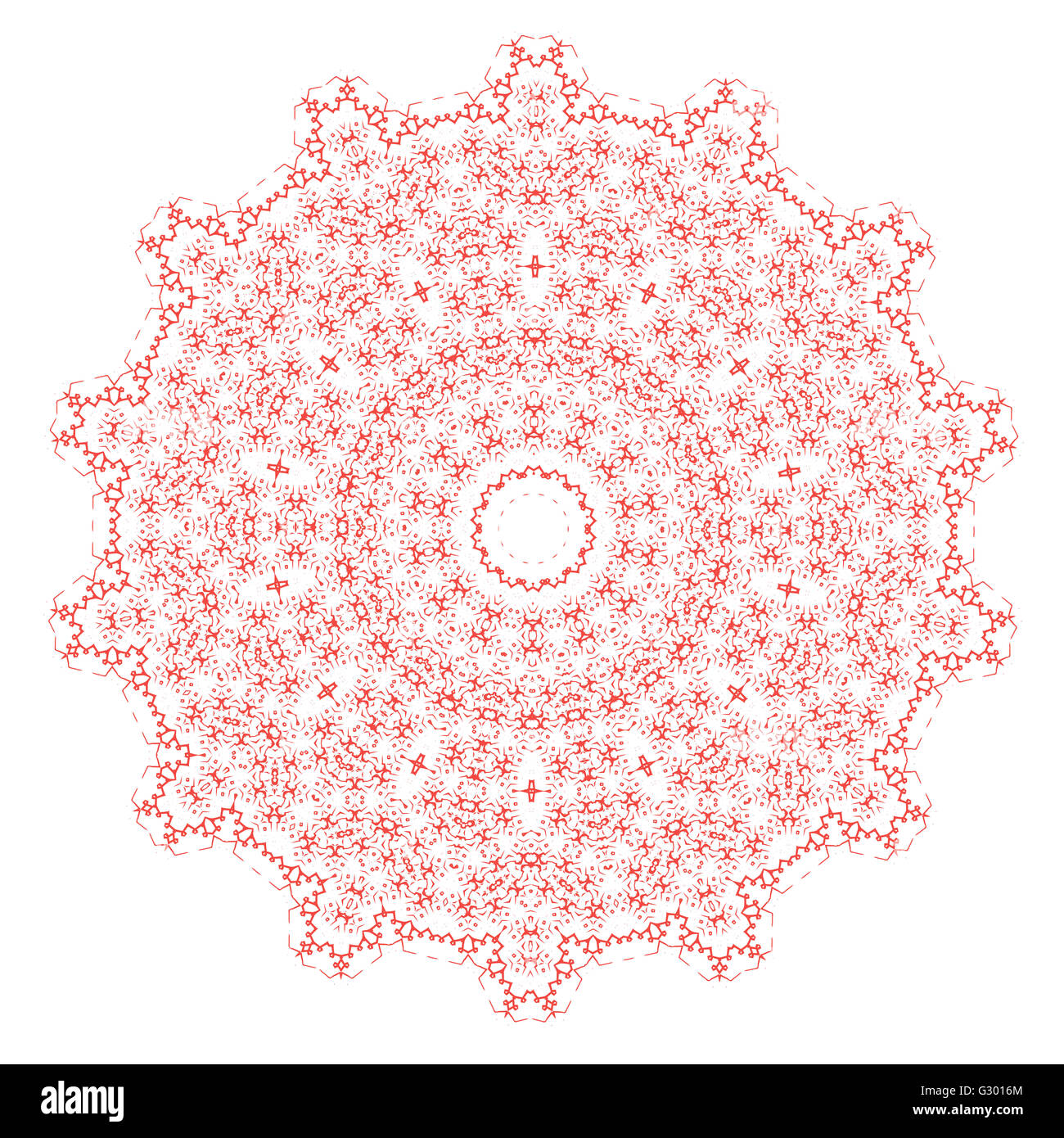 Red Mandala Isolated Stock Photo - Alamy