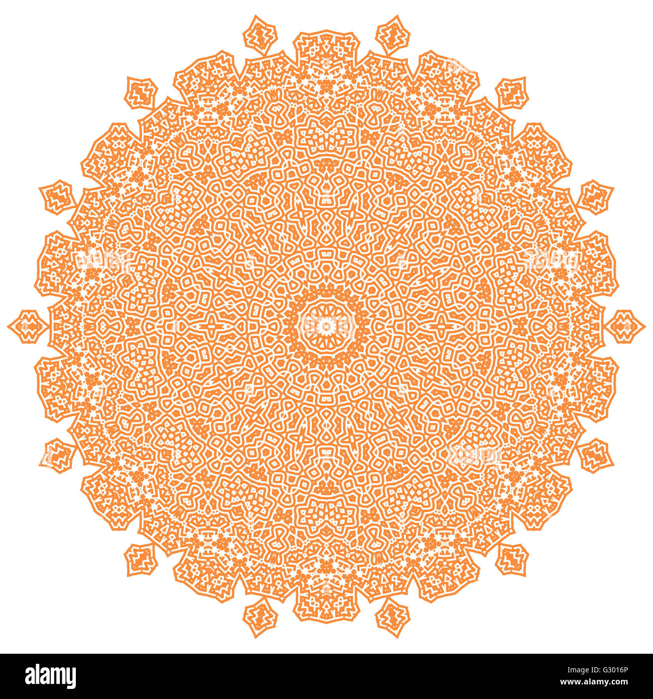 Orange Mandala Isolated Stock Photo - Alamy