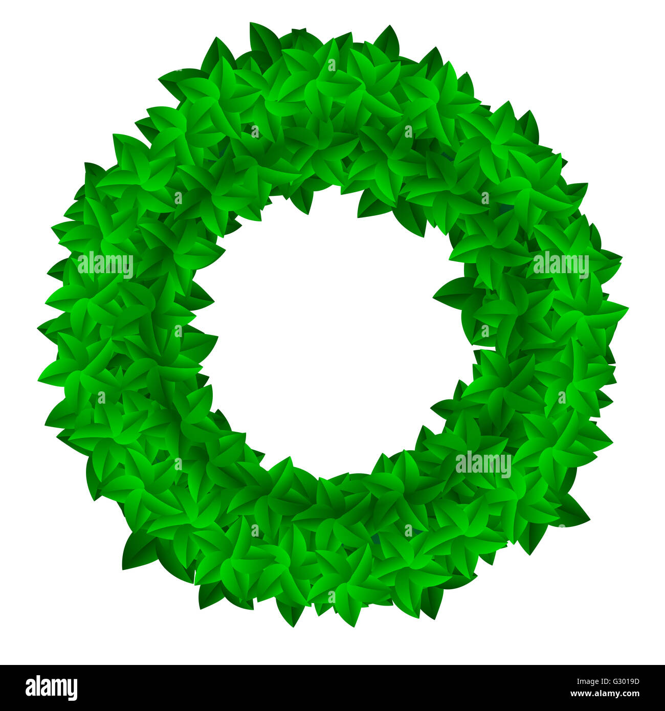 Green Leaves Round Stock Photo - Alamy