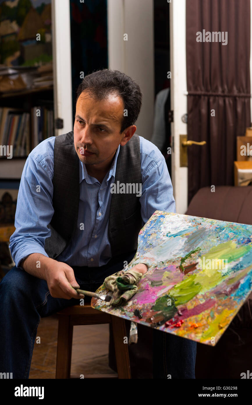 Artist Holding Palette