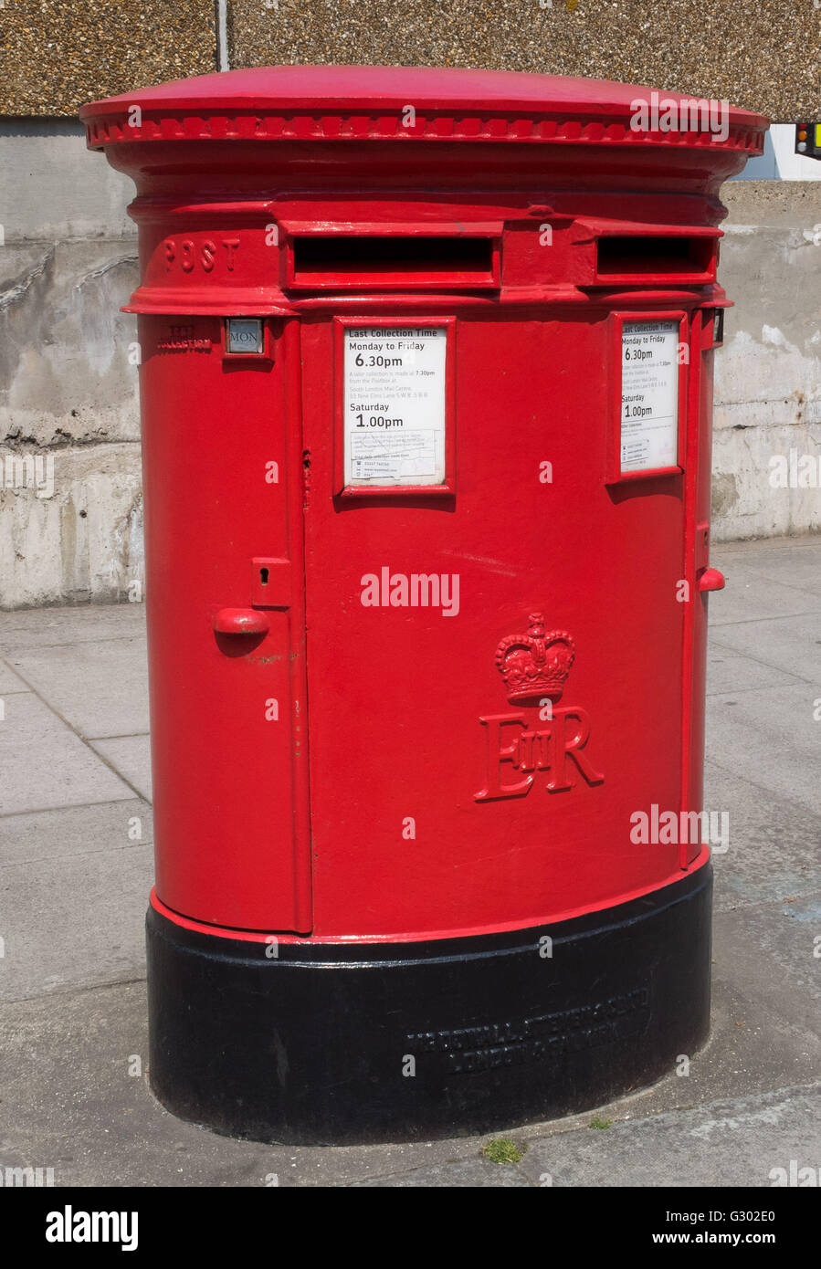 A red pillar box, Post box, London Stock Photo - Alamy