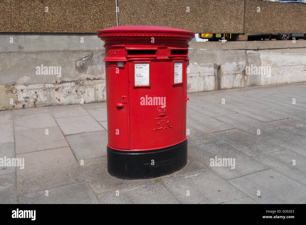A red pillar box, Post box, London Stock Photo - Alamy