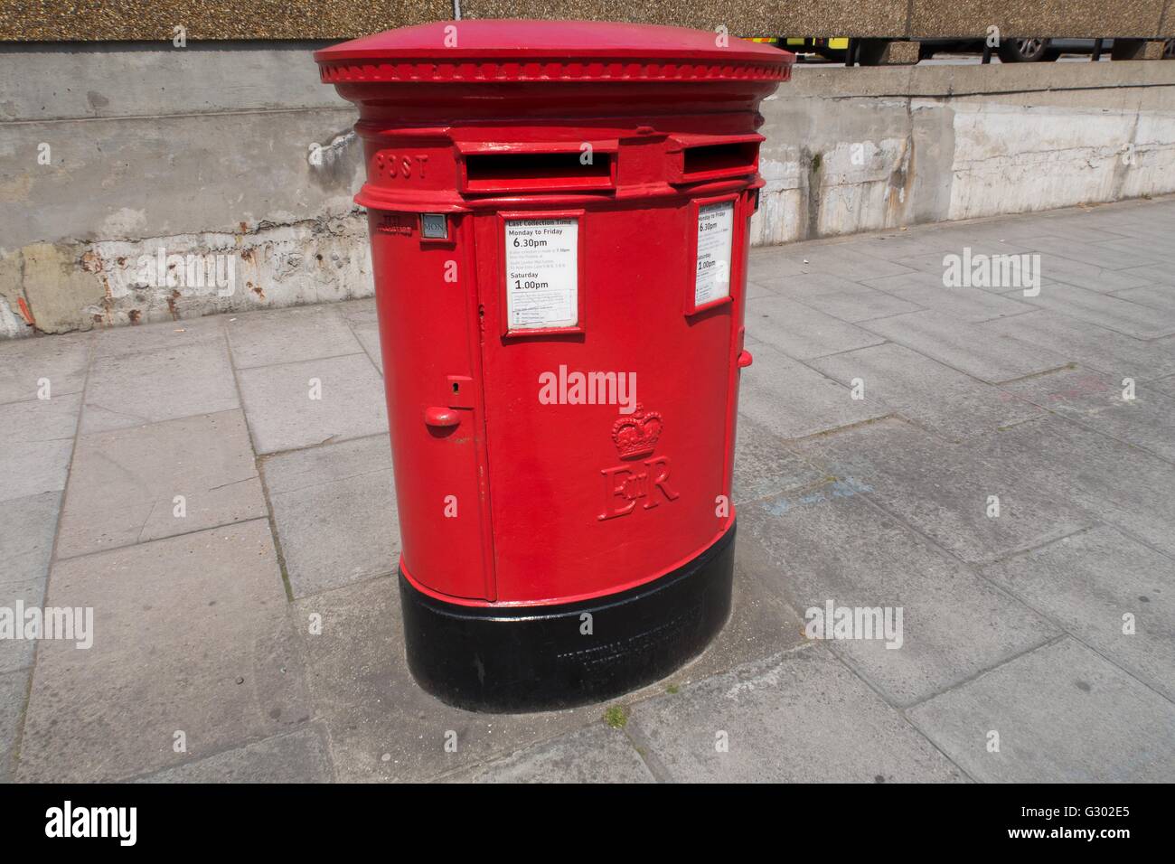A red pillar box, Post box, London Stock Photo - Alamy