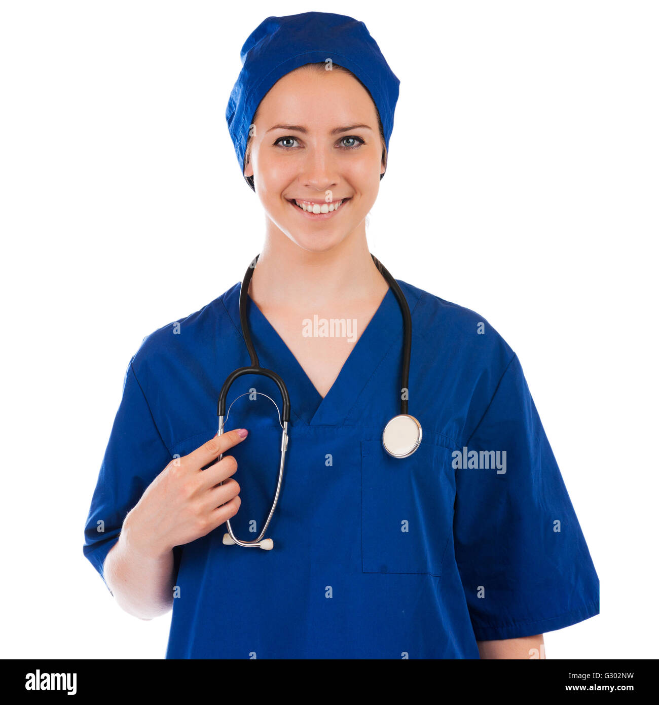 Young nurse full length portrait Stock Photo - Alamy