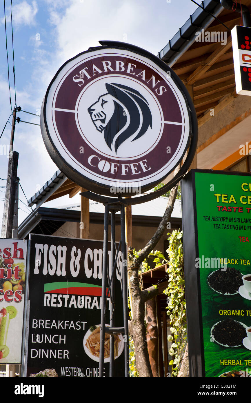 Sri Lanka, Ella, Starbeans Coffee shop, Starbucks sound alike copy ...